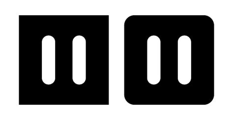 중지 및 일시 중지 아이콘 인터페이스 미디어 버튼 인터넷 플레이어 비디오 기호 웹 필름 오디오 벡터 일러스트 레이 션 세트 Hd 포맷에 대한 스톡 벡터 아트 및 기타 이미지