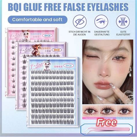 100 120 Clusters False Eyelashes Self Adhesive New Upgraded Softer Lashes Glue Free 10 12mm
