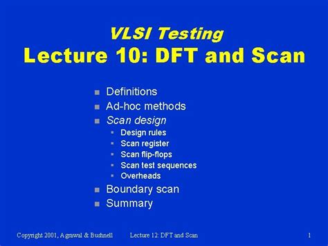 vlsi testing lecture 10 dft and scan n
