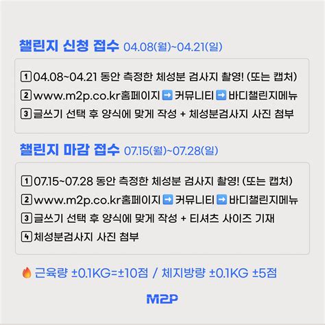 2024 바디챌린지 안내🔥 M2p Fitness 공식 웹사이트 엠투피