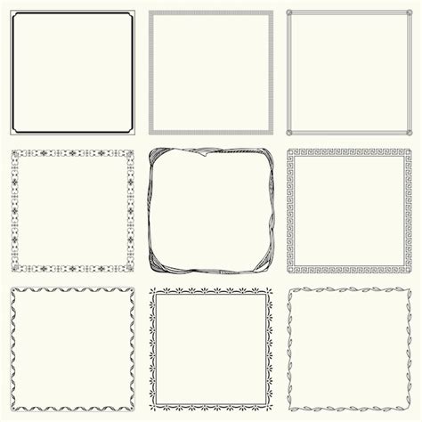 Premium Vector Decorative Frames Set 16