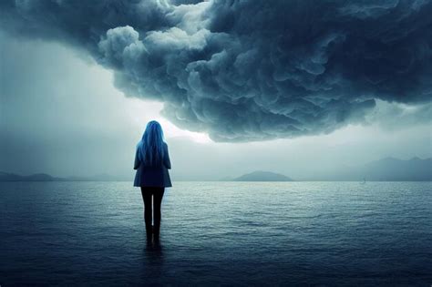 Premium Photo Nimbus Storm Cloud With The Lake Storm