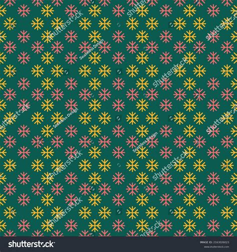 Snowflake Texture Seamless Pattern Vector Illustration Stock Vector