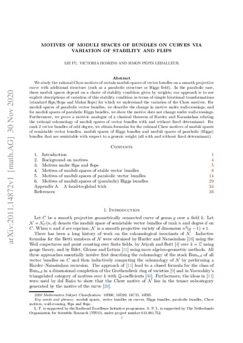 Pdf Motives Of Moduli Spaces Of Bundles On Curves Via Variation Of