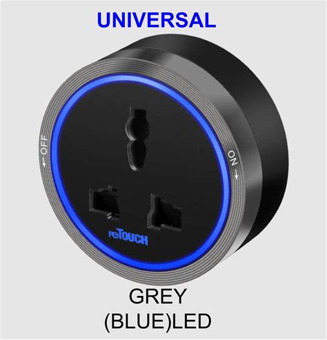 Retouch Power Track Socket Switch 32a Power 13a Flat Pin And Universal With Led Light Modern