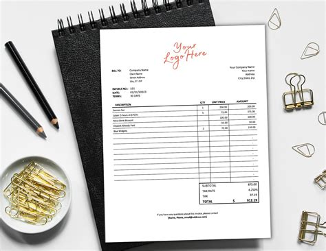Excel Invoice Template Formulas Invoice Spreadsheet With Excel