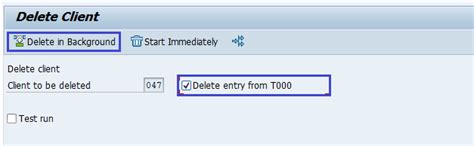 sap basis delete client