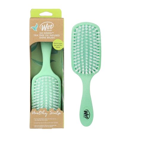 Wet Brush Go Green Tea Tree Oil Infused Shine Brush Salon Hair Care
