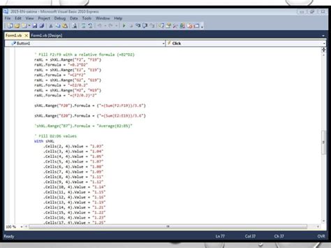 Visual Basics Express Project Ppt
