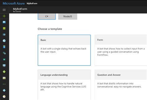 Create A Bot With Azure