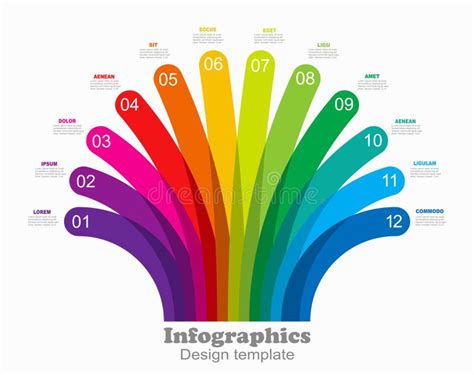 Infographic Design Template With Place For Your Data Vector Illustration Stock Vector