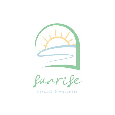 Sunrise Logo With Pastel Color Sun With Sea Logo Concept 5592028