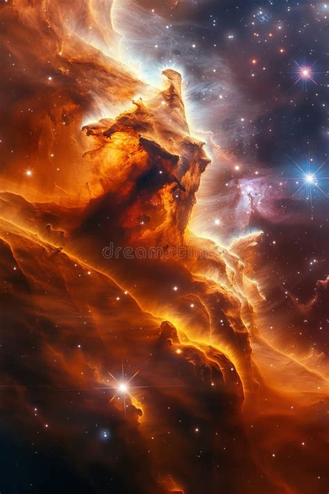 Cosmic Dance Vibrant Nebula With Glowing Gases Stellar Winds And