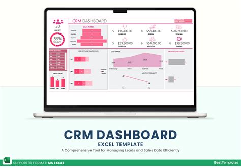 Crm Dashboard Excel Template Best Templates
