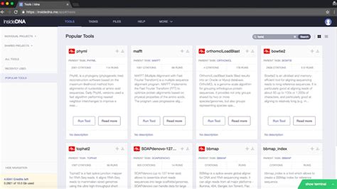 Insidedna Genomics And Bioinformatics Platform For Reproducible Research Basic Usage Youtube