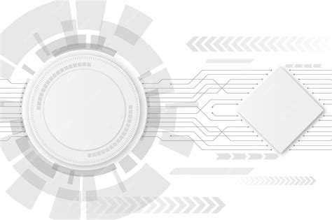 Premium Vector White Technology Background