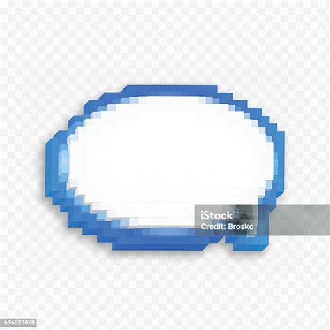 블루 말풍선을 생산 3 D 큐브 픽셀 예술직 스타일 모자이크 처리에 대한 스톡 벡터 아트 및 기타 이미지 모자이크 처리 액자 프레임 Istock