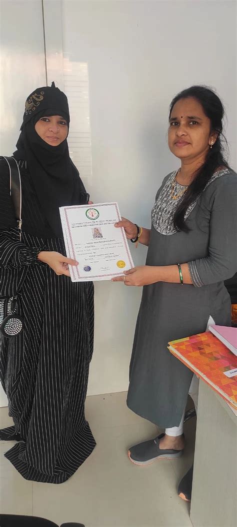Today I Received My Ecced Course Certificate Diploma In Teacher Yasmeen Shaikh