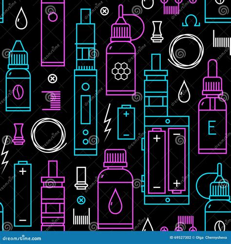Endless Vape Background Stock Vector Illustration Of Bolt 69527302