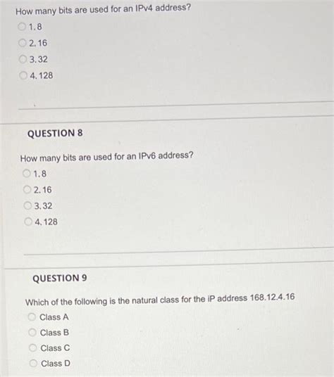 Solved How Many Bits Are Used For An IPv Address Chegg Com