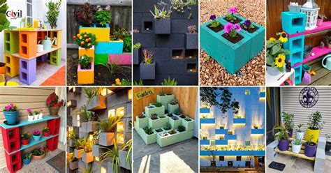 Creative And Easy Garden Decorating Ideas With Concrete Blocks Civil