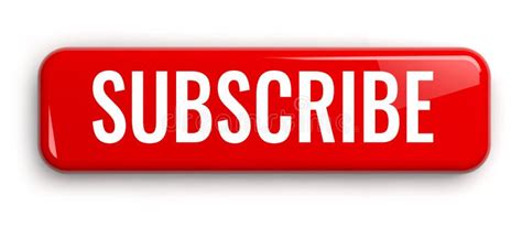 Subscribe Red Button Isolated On White Stock Illustration