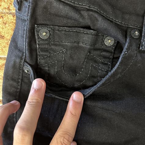 All Black True Religion Jeans 🐼 Depop