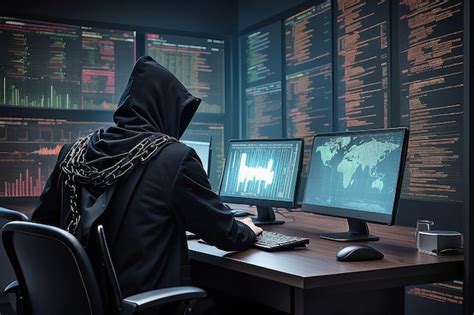 Premium Photo Big Financial Data Theft Concept An Anonymous Hacker Is