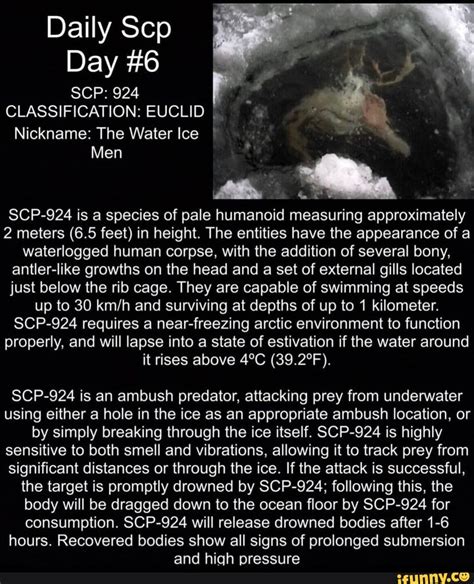 Daily Scp Day 6 Scp 924 Classification Euclid Nickname The Water Ice Men Mb Te En Scp 924