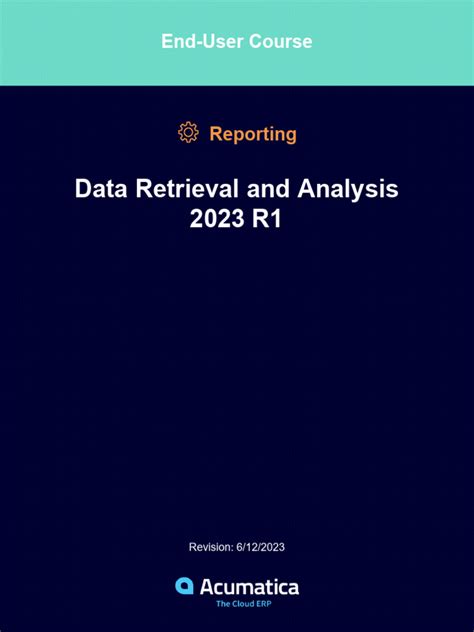 Data Retrieval And Analysis 2023r1 Pdf Databases Enterprise