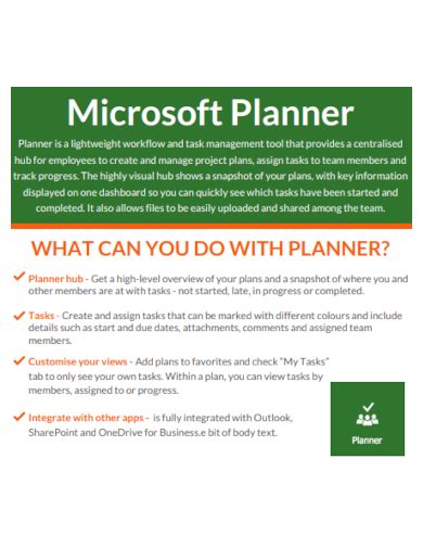 Free 10 Microsoft Planner Samples In Pdf
