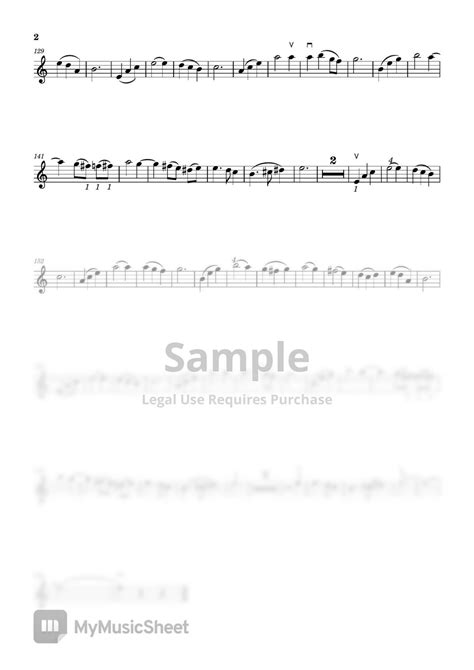 하울의 움직이는 성 [바이올린 악보] 인생의 회전목마 쉬운 버전 A Minor 보잉 핑거링 포함 แผ่น By