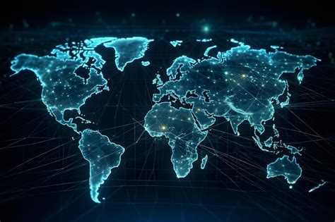 Premium Photo Digital Hologram Of Planet Earth Neural Network Ai Generated