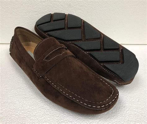 Driving Shoes Men Brown Suede Penny Loafer Ac 6516 Final Sale