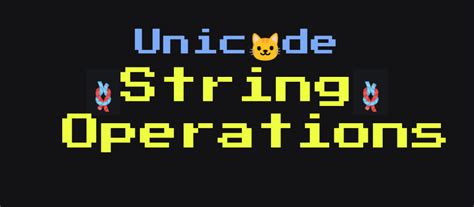 Unicode String Operations Zig News
