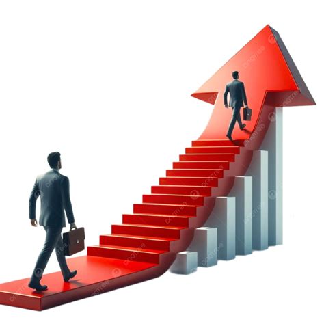 A Man And Success Upstairs Digital Marketing Concept Career Success Man Bussiness Man Png