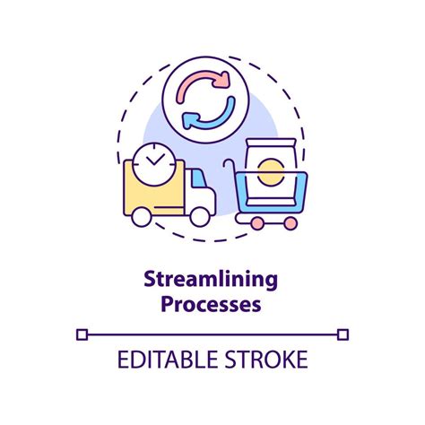 Streamlining Processes Concept Icon Lean Manufacturing Principle Abstract Idea Thin Line