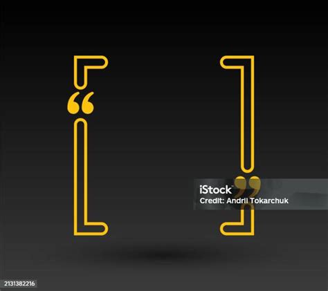 Quote Lines Text With Bracket Vector Banner Stock Illustration