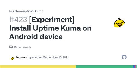 Experiment Install Uptime Kuma On Android Device Issue 423 Louislam Uptime Kuma GitHub