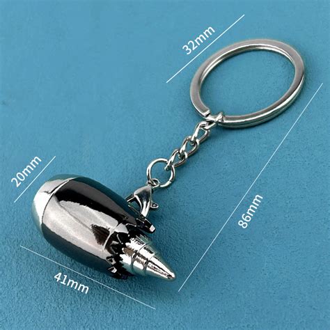 Fashion Design Metal Plane Engine Keychains Mini Jet Engine Keyrings