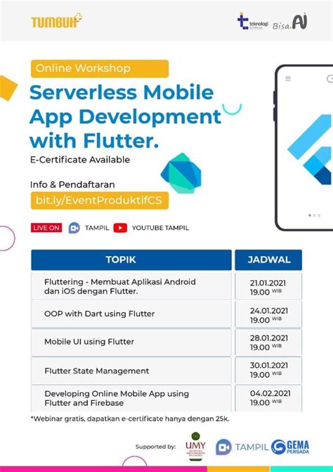 Online Workshop “serverless Mobile App Development With Flutter” Ti Umy