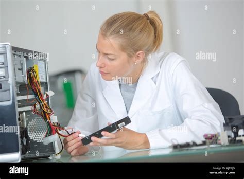 Checking The Hard Drive Stock Photo Alamy
