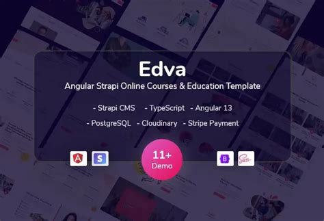 edva angular strapi online courses andeducation template envytheme