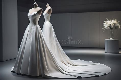 Wedding Dress On A Mannequin Ai Generative Stock Illustration
