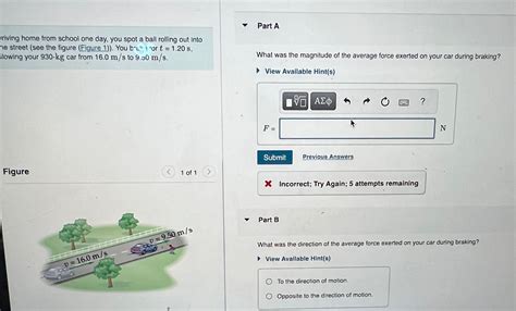 Solved Part Awhat Was The Magnitude Of The Average Force