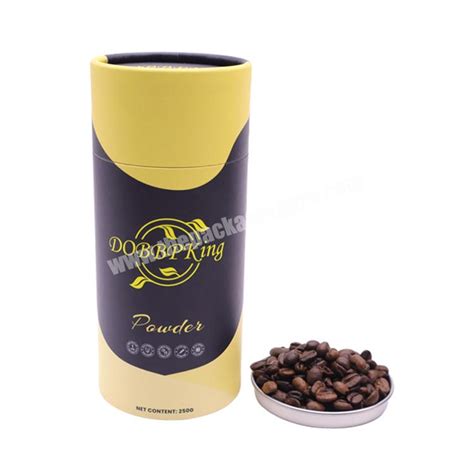 Biodegradable Food Grade Cocoa Powder Cardboard Tube Packaging Paper Container Canister