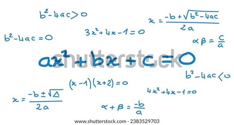 Quadratic Equation Formula Scientific Seamless Pattern Stock Vector Royalty Free