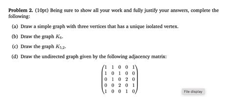 Solved Problem 2 10pt Being Sure To Show All Your Work