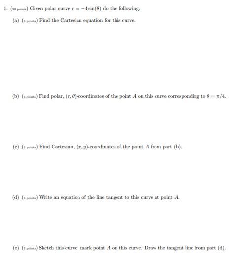 Solved Points Given Polar Curve R Sin Do The Chegg