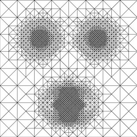 model problem 2 adaptive computation number 6 for t 0 5 in the left
